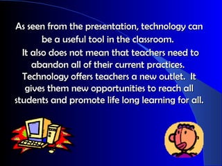 Benefits of technology in the classroom | PPT | Education