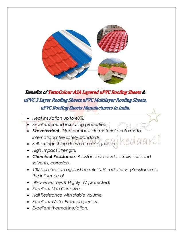Buy uPVC Roofing Sheets Manufacturers in India | PDF