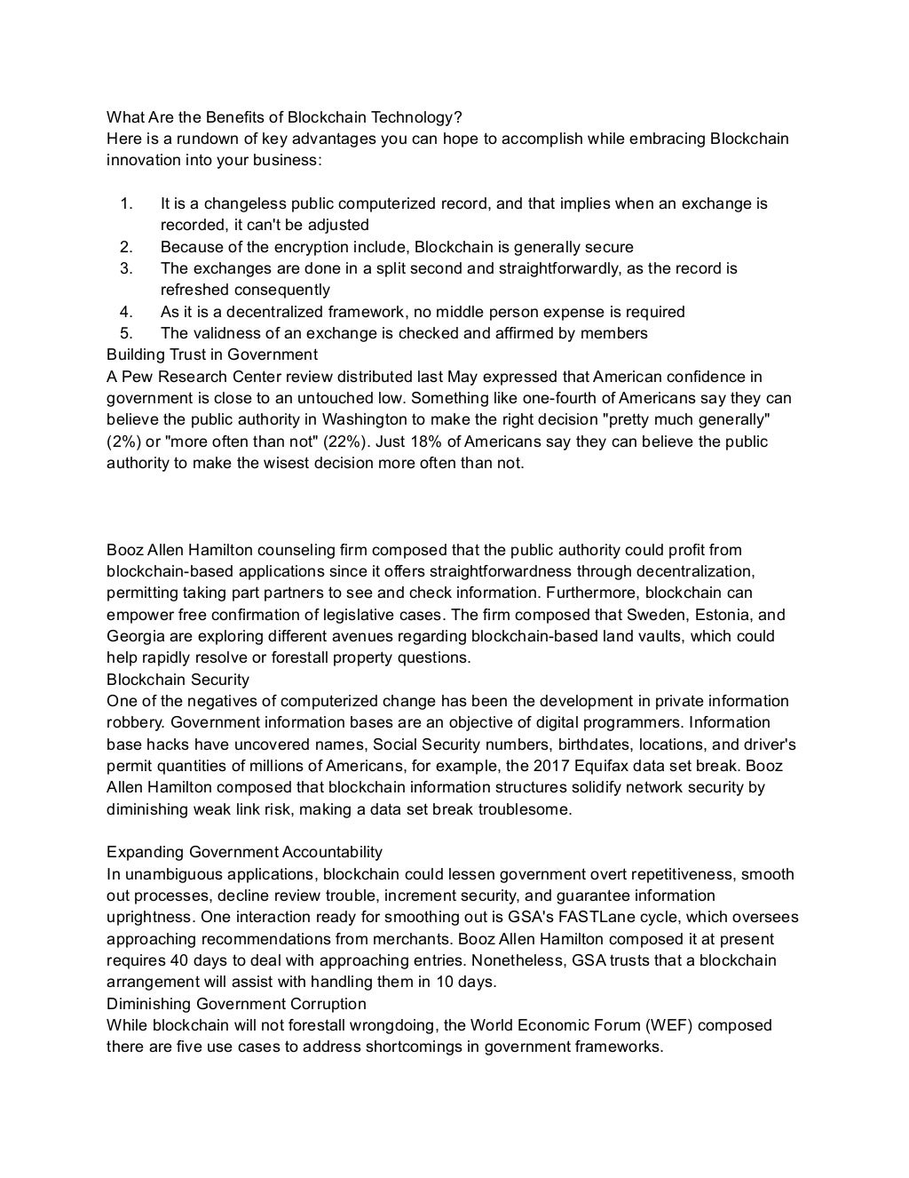 Benefits of the Blockchain technology.pdf