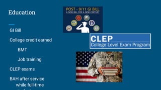 Benefits of the Military works cited | PPT