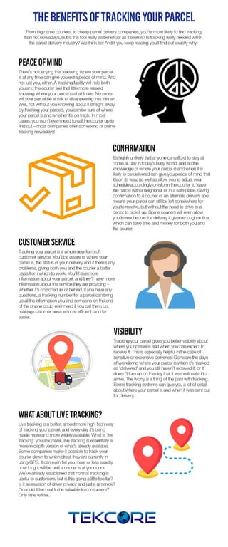 Benefits of Tracking Your Parcel | PDF
