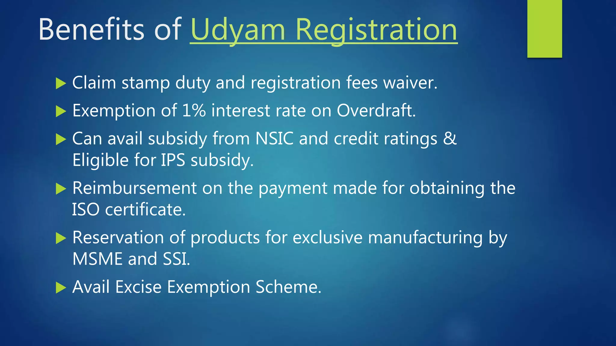 Benefits of udyam registration | PPTX