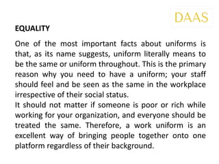 Benefits of uniforms | PPTX