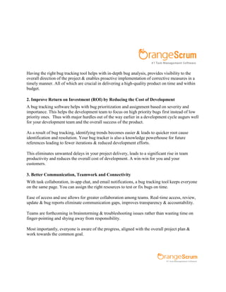 Benefits of using a bug tracking software | PDF