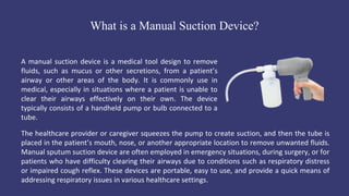Benefits of Manual Suction Device | PPTX