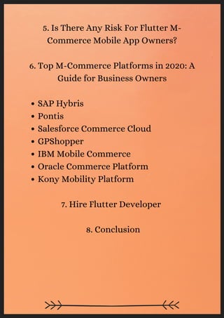 Benefits of Using Flutter M-Commerce App for Your eCommerce Business | PDF