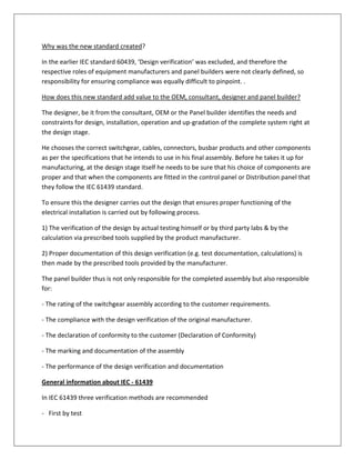 Benefits of using iec 61439 standard in electrical busbar systems | PDF