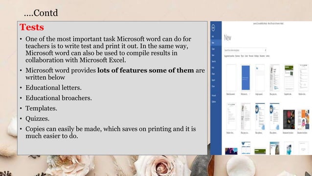 Benefits of using ms word in education by javeria azam | PPTX