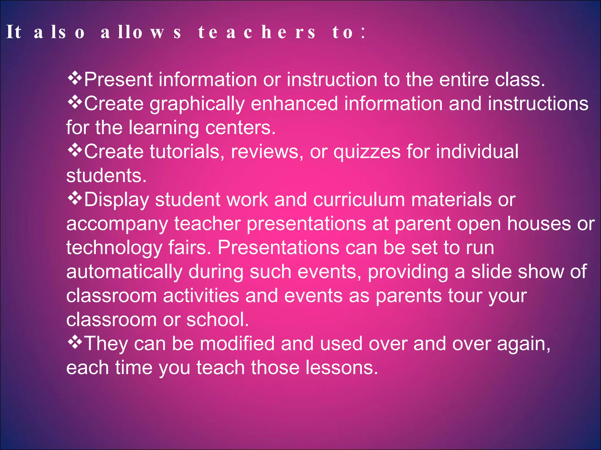 Benefits Of Using Powerpoint In The Classroom | PPT