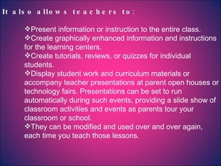 Benefits Of Using Powerpoint In The Classroom | PPT