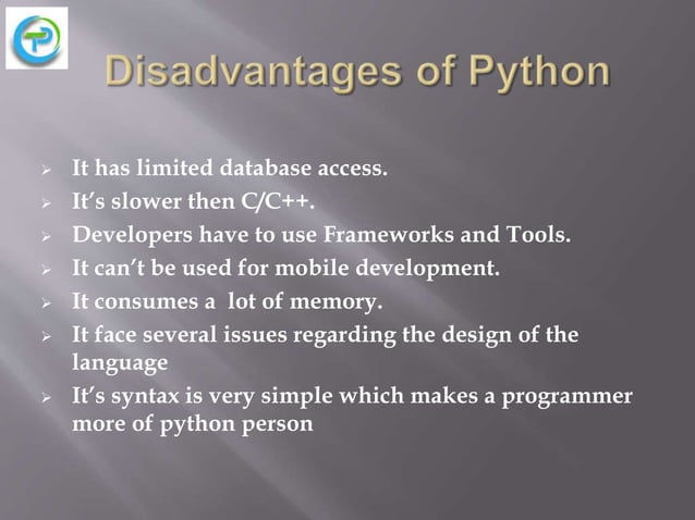 Benefits & features of python |Advantages & disadvantages of python
