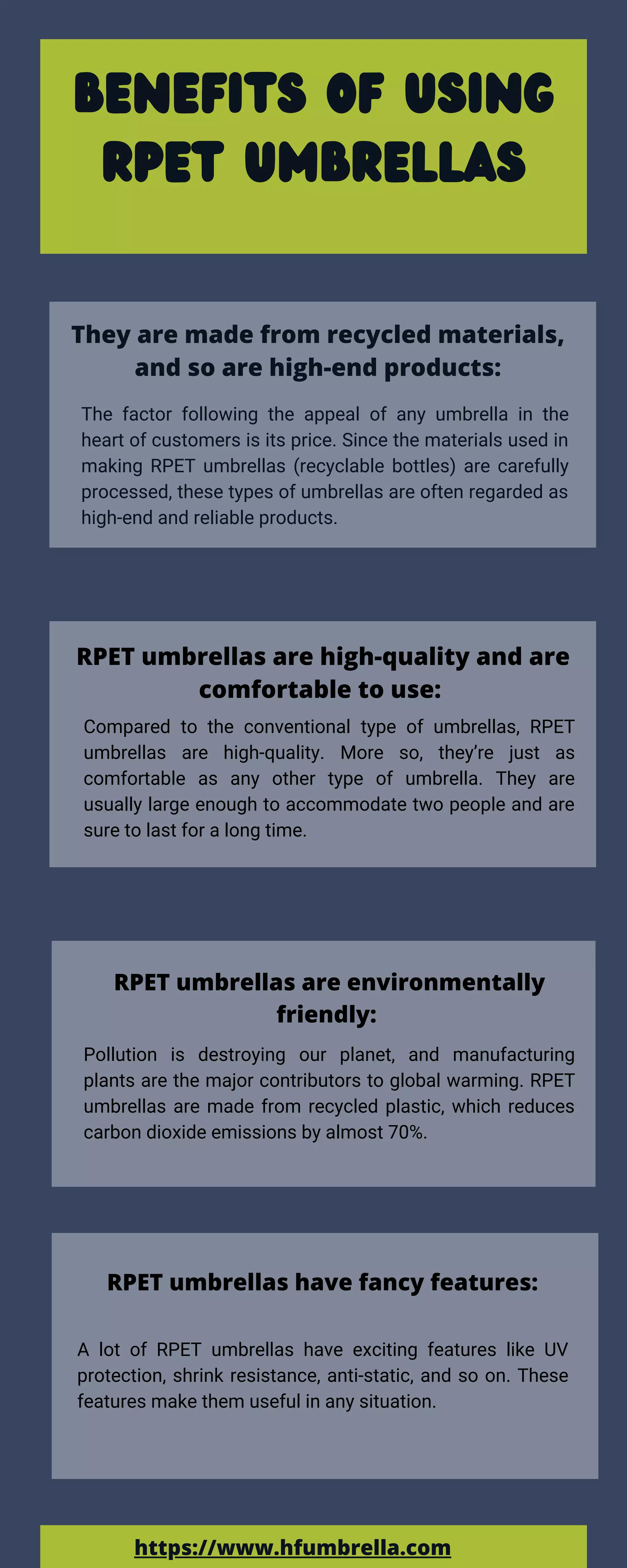 Benefits of using RPET umbrellas | PDF