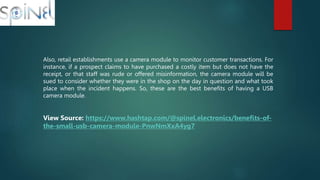 Benefits of using the small USB camera module | PPT