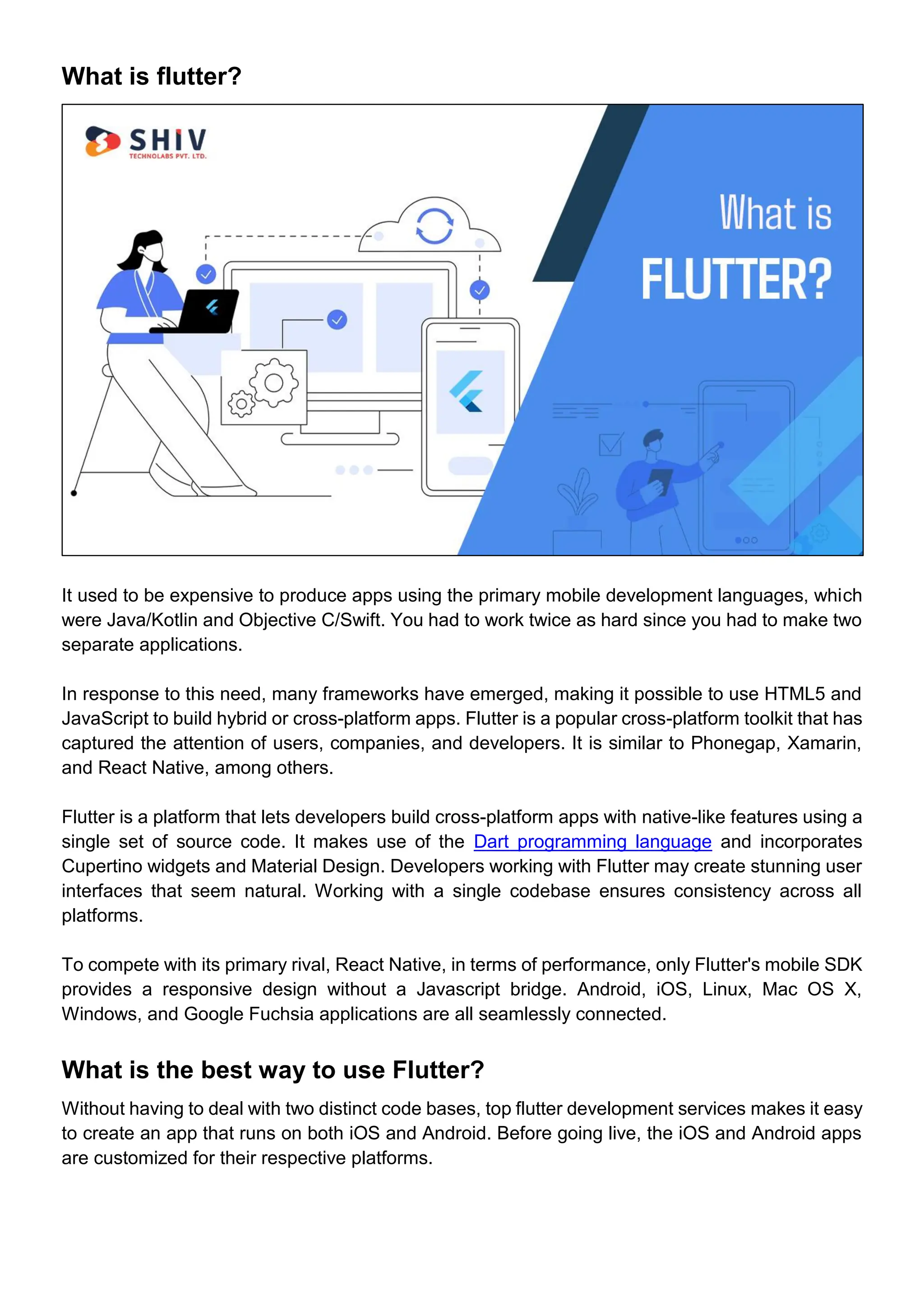 Top Benefits of Flutter App Development Services - An Insightful Blog | PDF