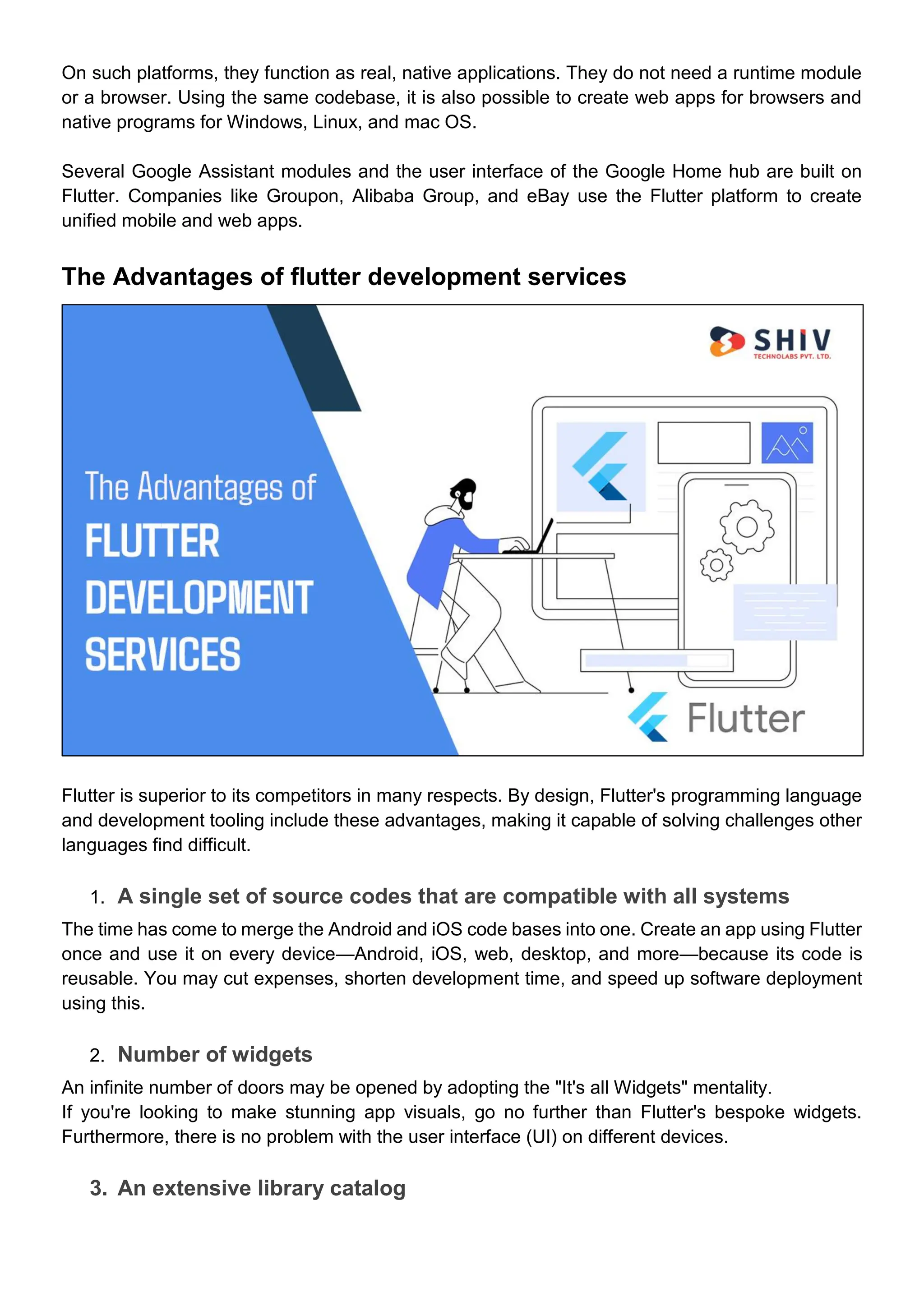 Top Benefits of Flutter App Development Services - An Insightful Blog | PDF