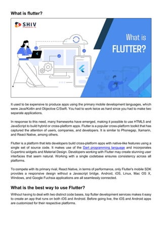 Top Benefits of Flutter App Development Services - An Insightful Blog | PDF