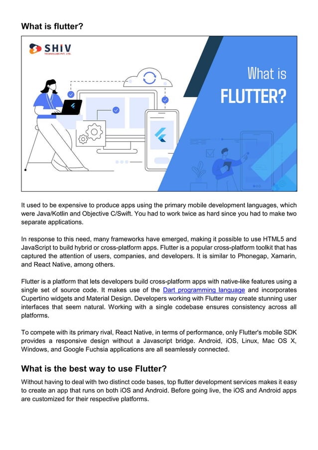 Top Benefits of Flutter App Development Services - An Insightful Blog | PDF