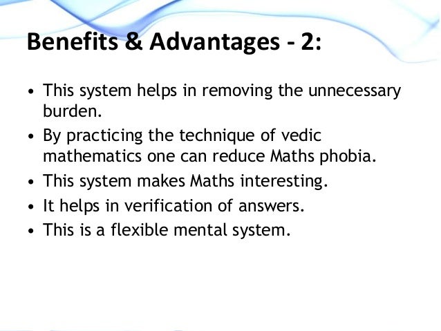 Benefits Of Vedic Mathemetics benefits-of-vedic-mathemetics