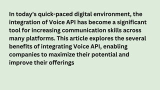 BENEFITS OF VOICE API INTEGRATION.pdf