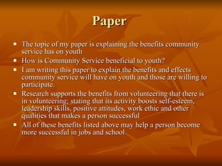 Benefits of volunteering | PPT