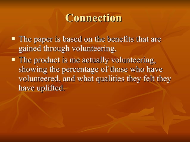 Benefits of Volunteering | PPT