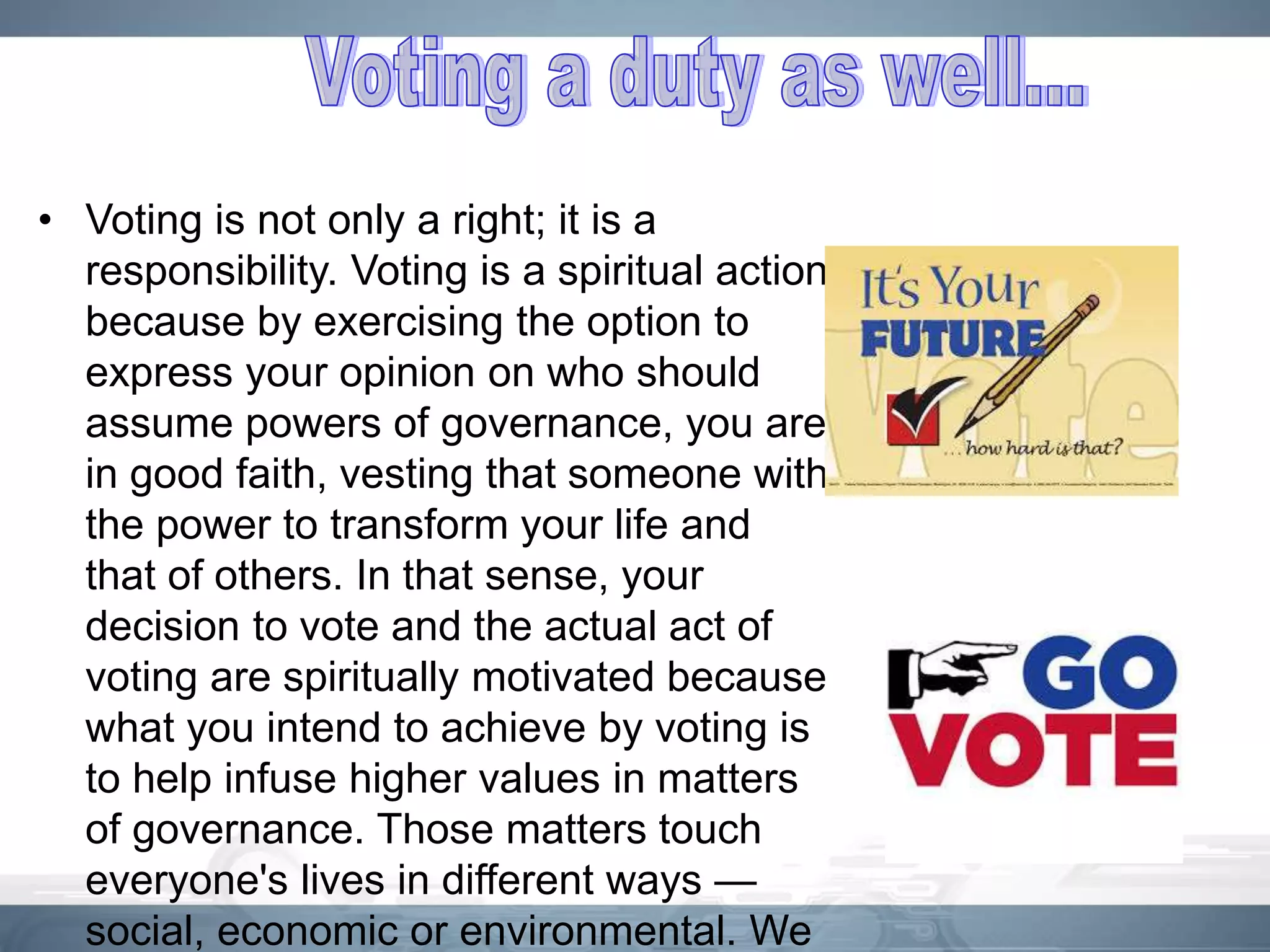 Benefits of voting | PPT
