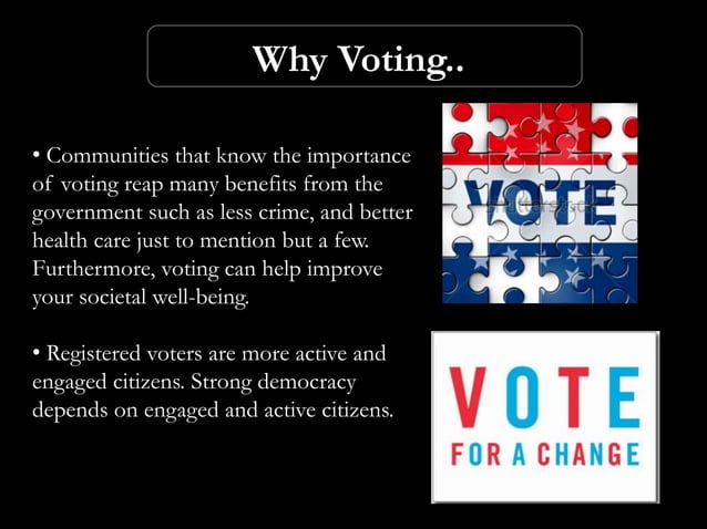 Benefits of voting | PPT | Civic affairs | Politics