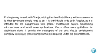 Benefits of vue.js technology for business | PPT