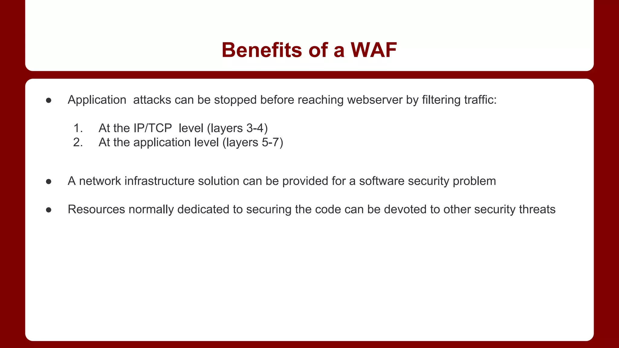 Benefits of Web Application Firewall | PPT