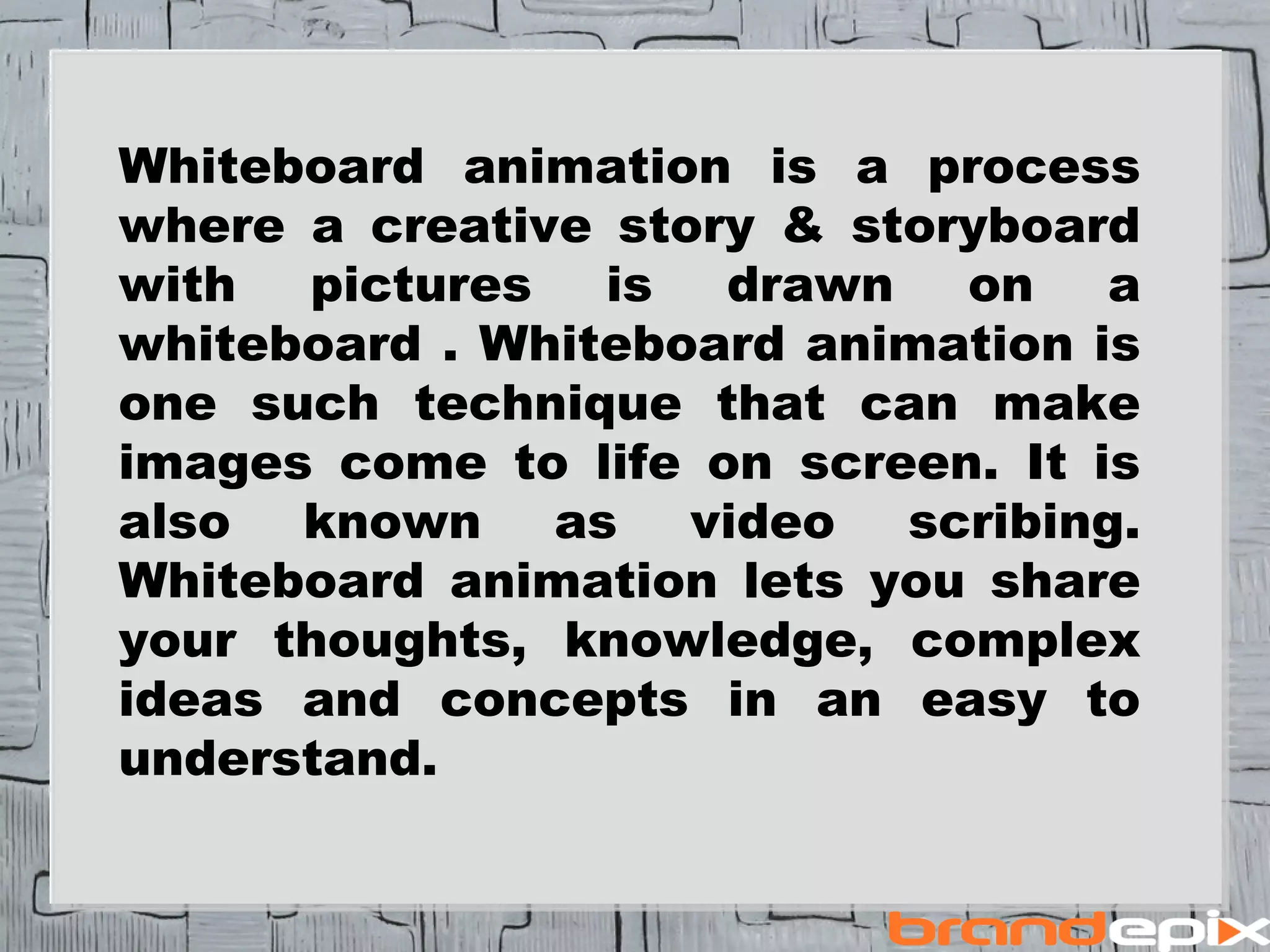 Benefits of whiteboard animation | PPT | Computer Animation | Computer Software and Applications