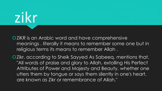 Benefits of zikr | PPTX