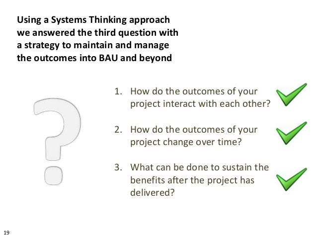 A Systems Thinking Approach to Benefits Realization Planning