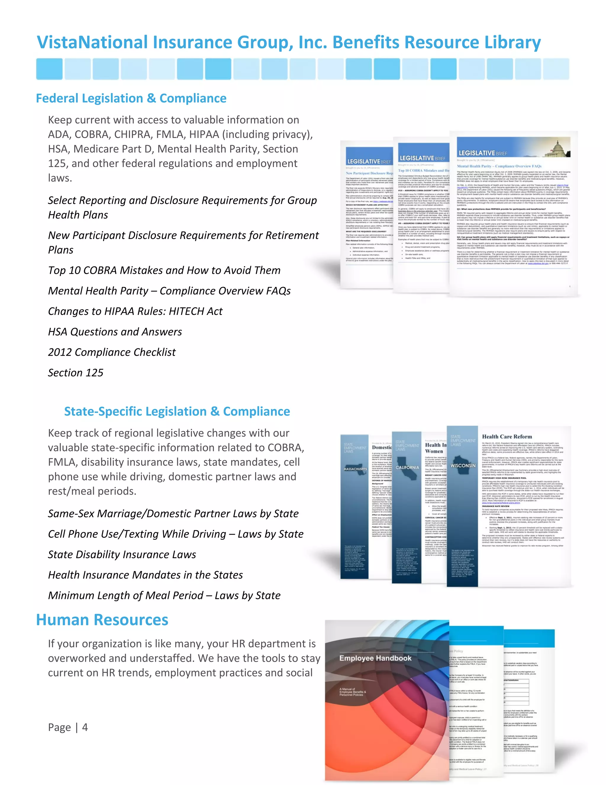VistaNational Resource Library | DOC | Health Insurance | Insurance