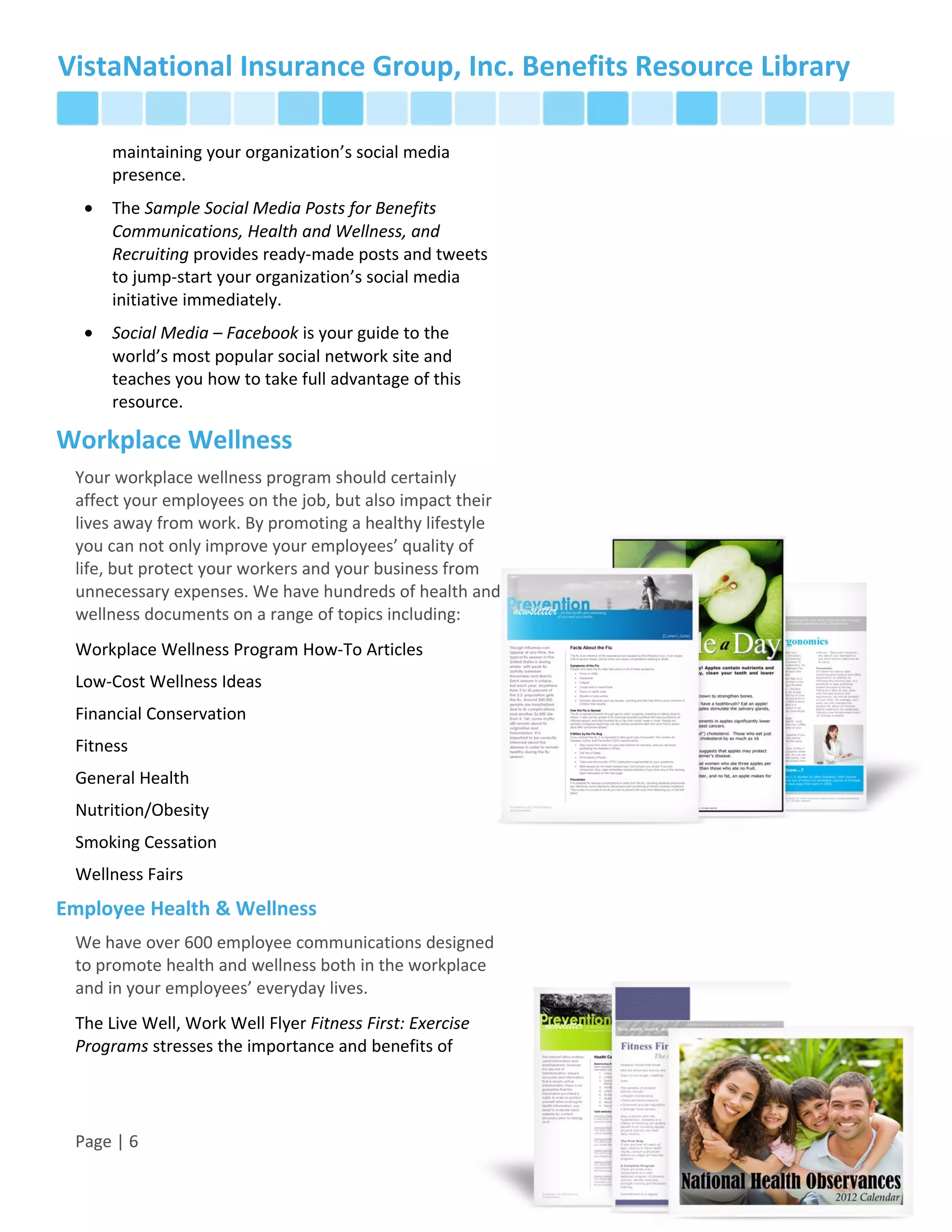 VistaNational Resource Library | DOC | Health Insurance | Insurance