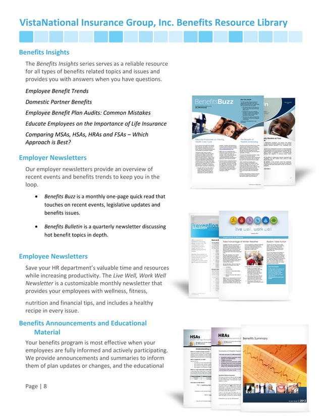 VistaNational Resource Library | DOC | Health Insurance | Insurance