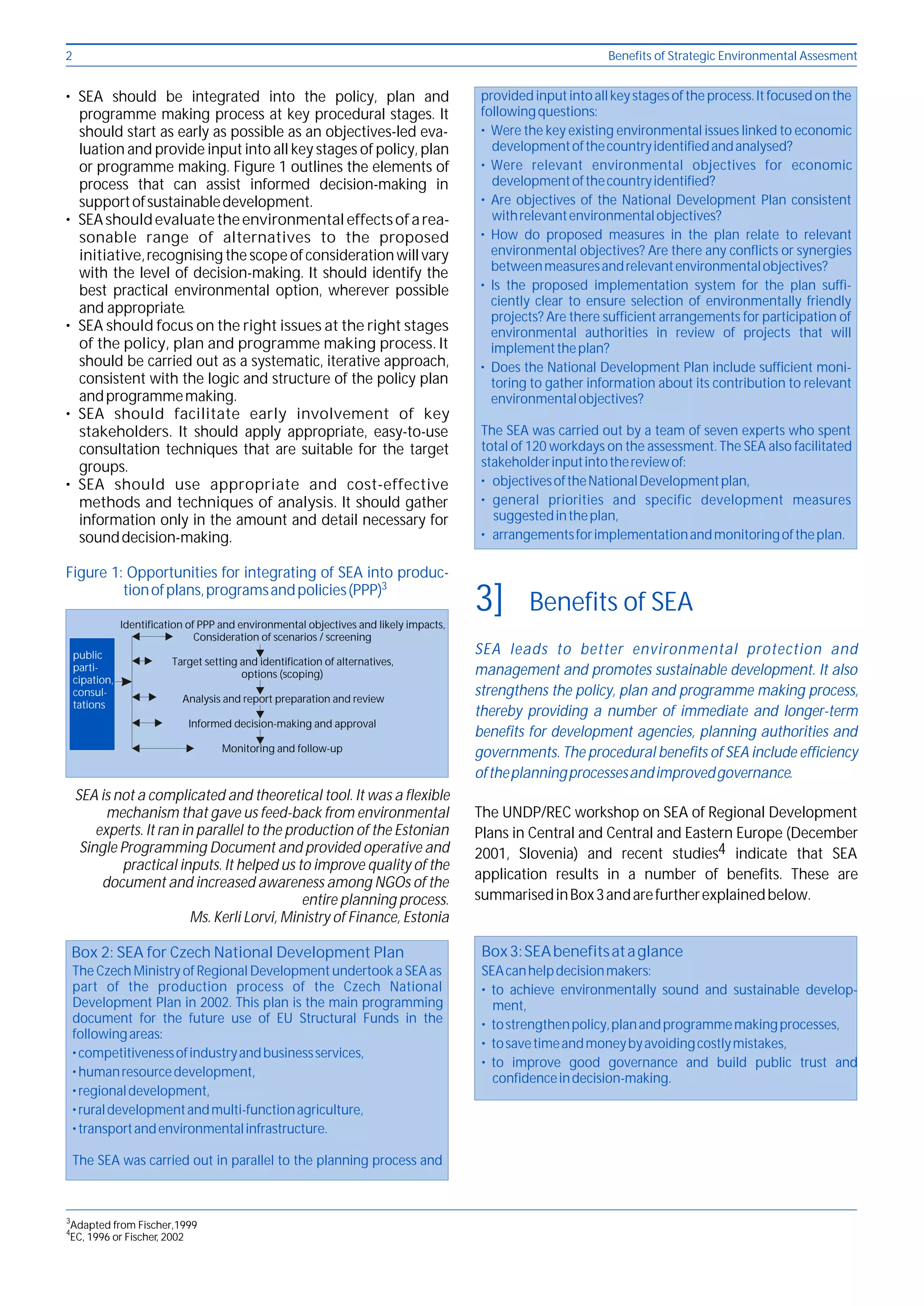 Benefits of a Strategic Environmental Assessment UNDP, | PDF
