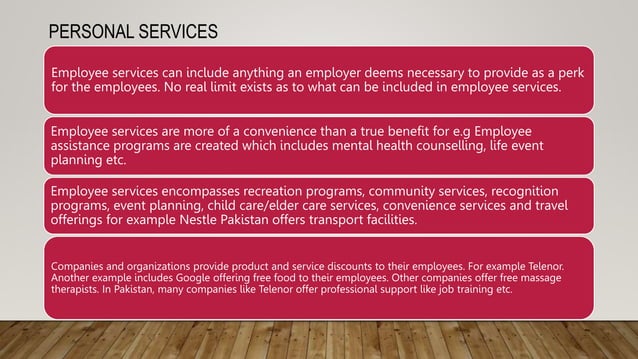 Employee Benefits & Services | PPT