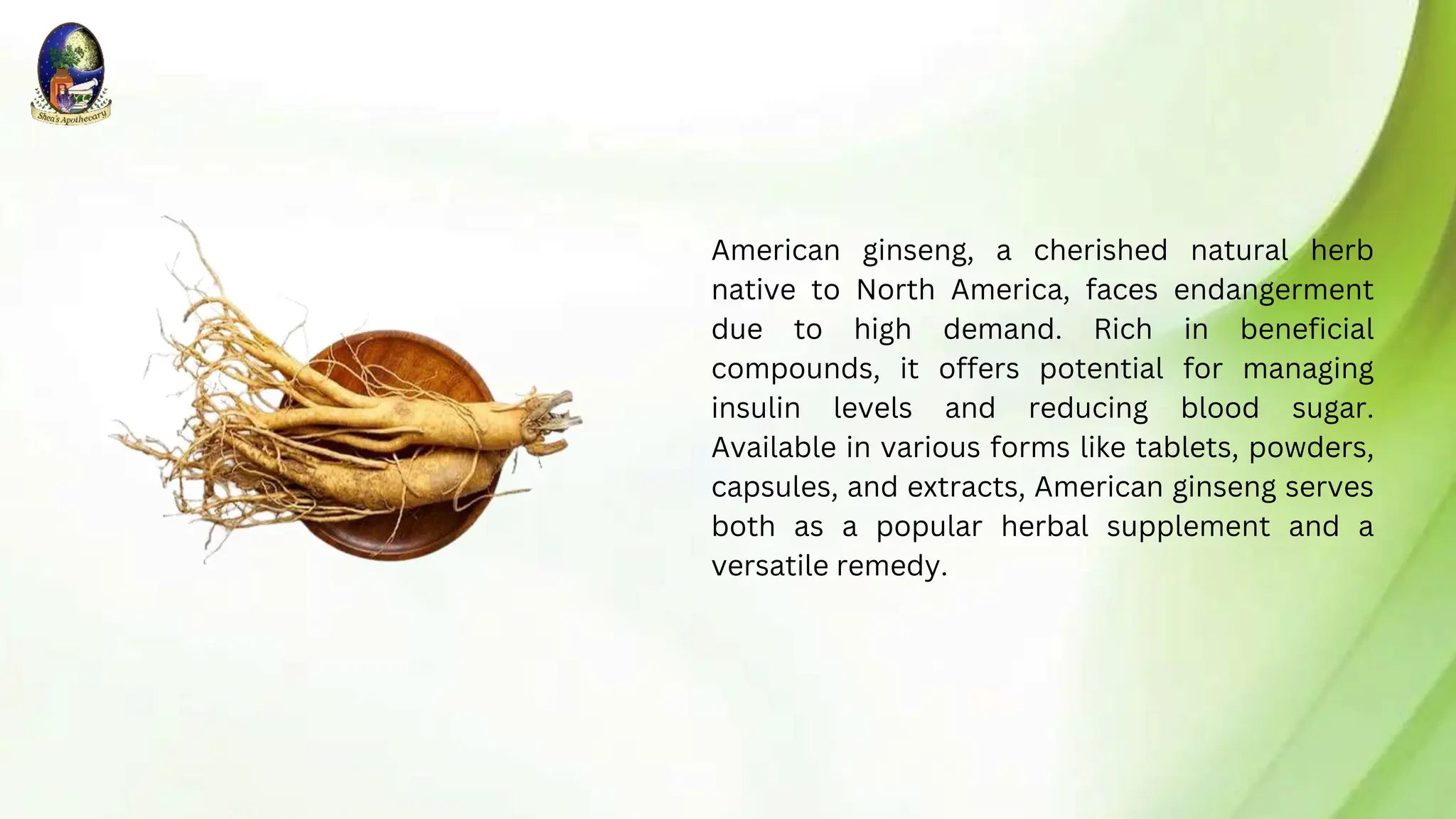 Benefits & Side Effects of American Ginseng Extract | PPT