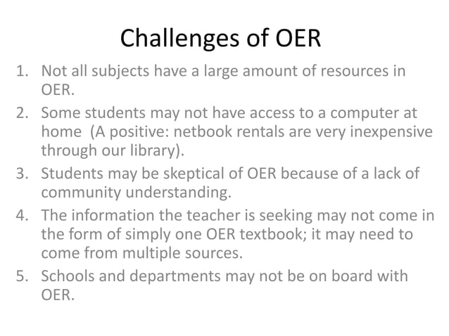 Benefits to OER | PPTX