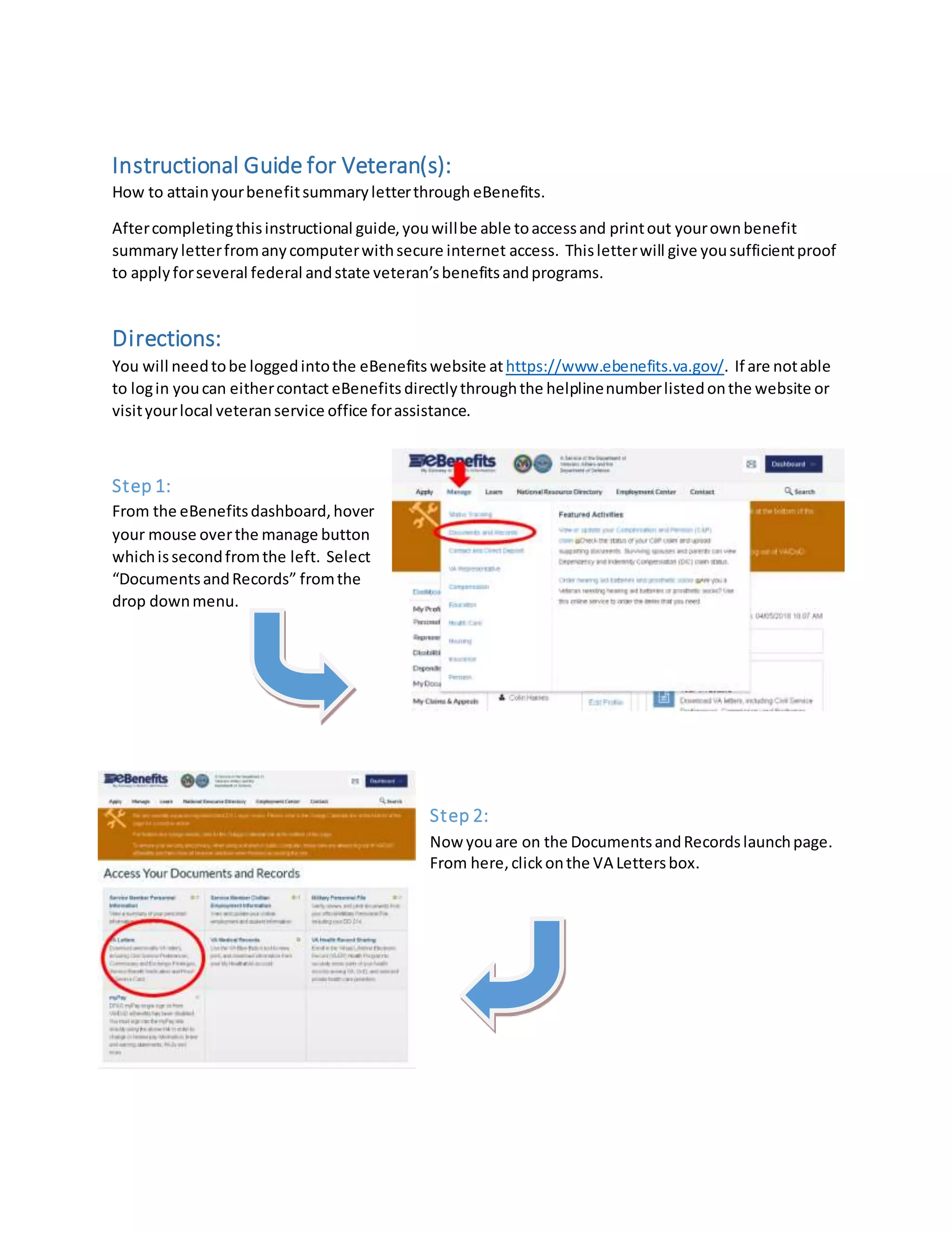 Benefit Summary Letter Tutorial | PDF