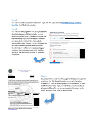 Benefit Summary Letter Tutorial | DOCX