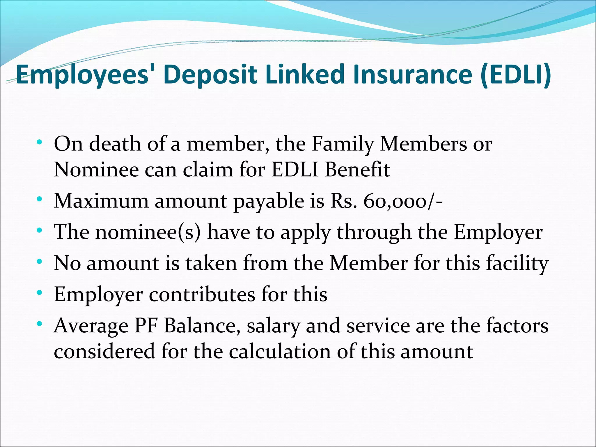 Benefits under EPF | PPT