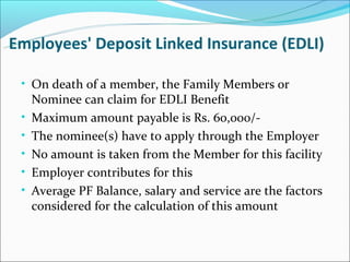 Benefits under EPF | PPT
