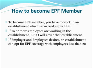 Benefits under EPF | PPT