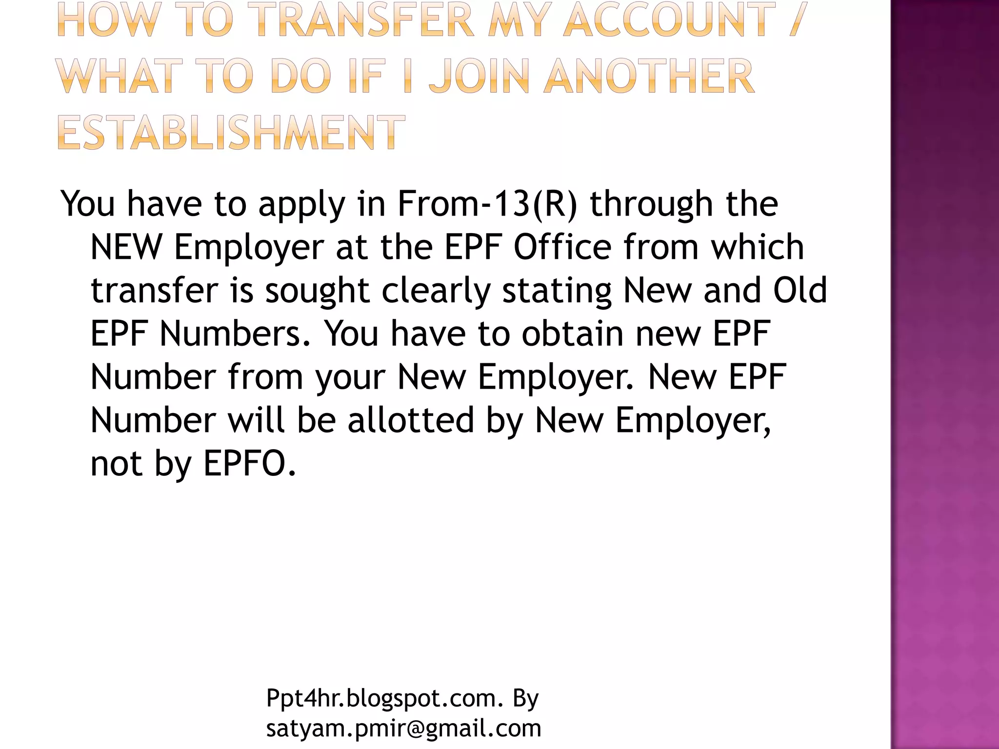 Benefits Under Epf.Ppt