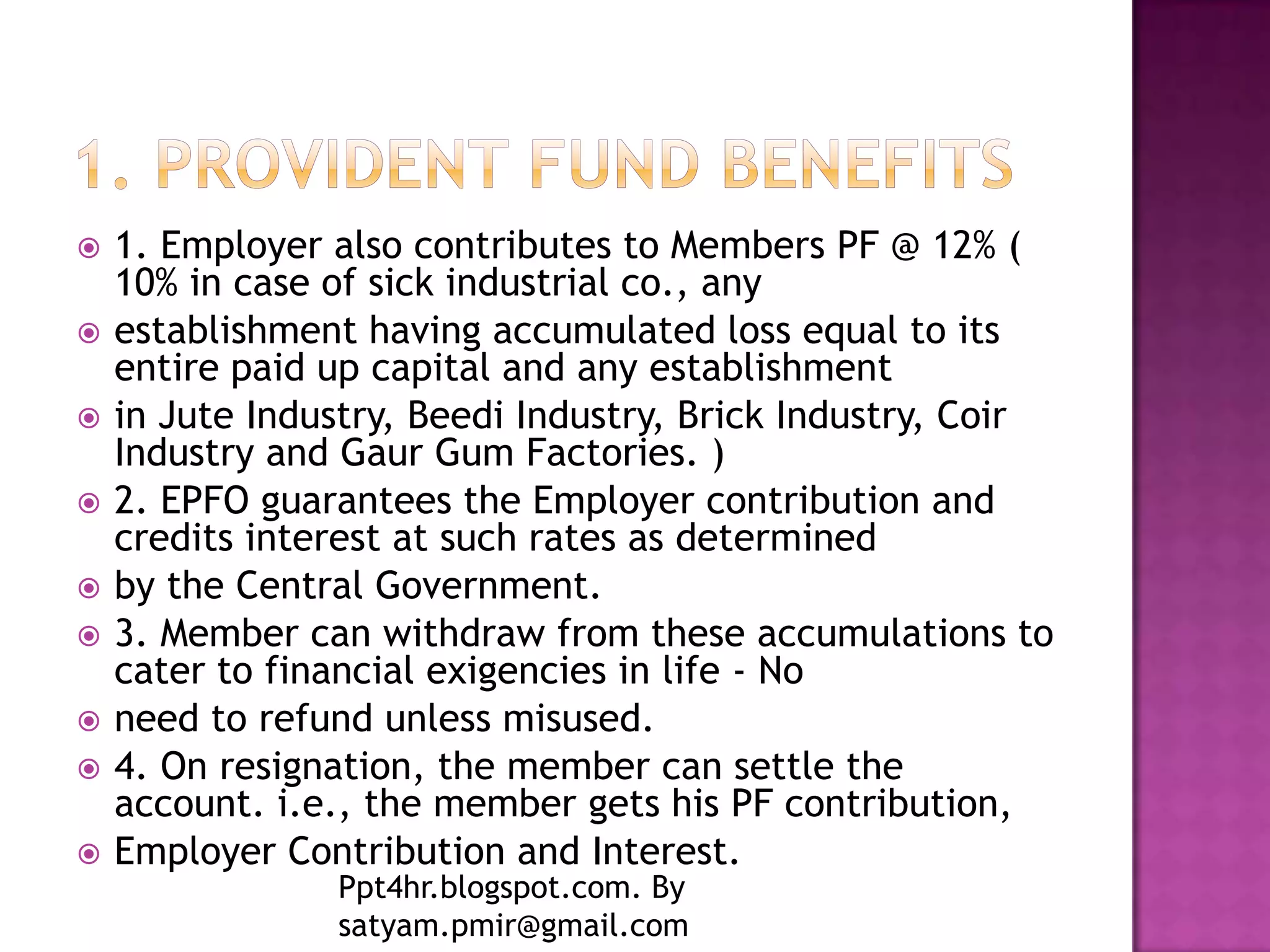 Benefits Under Epf.Ppt