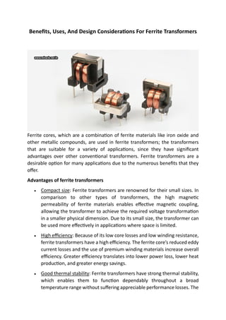 Benefits, Uses, And Design Considerations For Ferrite Transformers.pdf