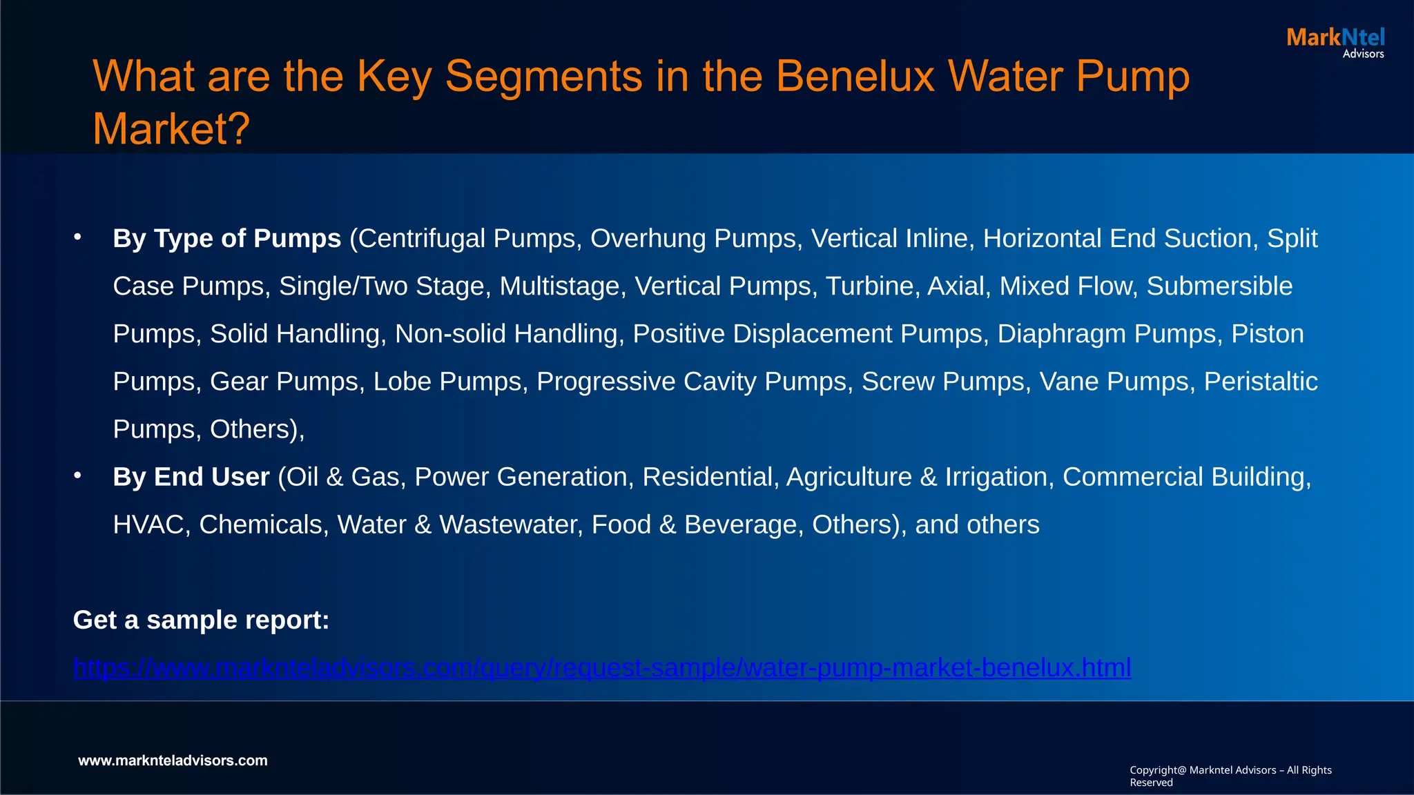 Benelux Water Pump Market Research Report: Forecast (2026-2032) | PPTX