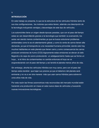 Vehículos Híbridos | DOCX