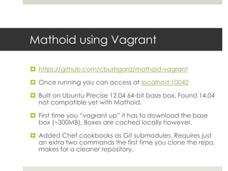 Node.js, Vagrant, Chef, and Mathoid @ Benetech | PPT